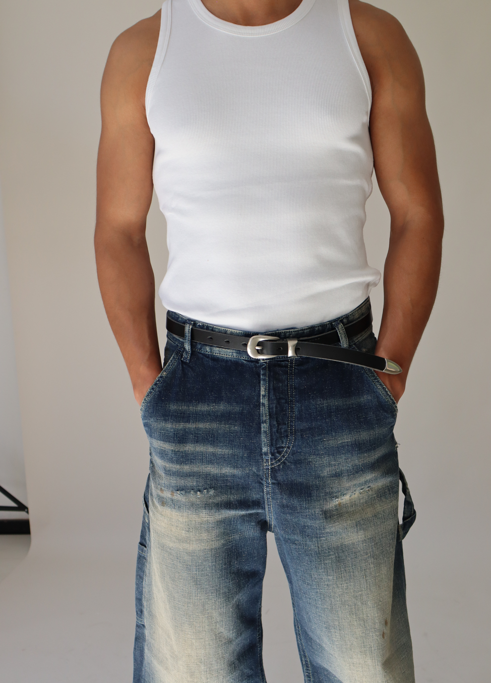 Black thin Belt | Maeve Label